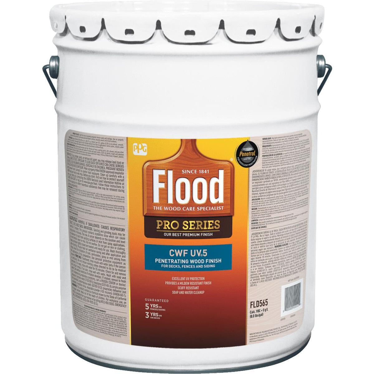 Flood CWF - UV5 Pro Series Wood Finish Exterior Stain, Cedar, 5 Gal ...