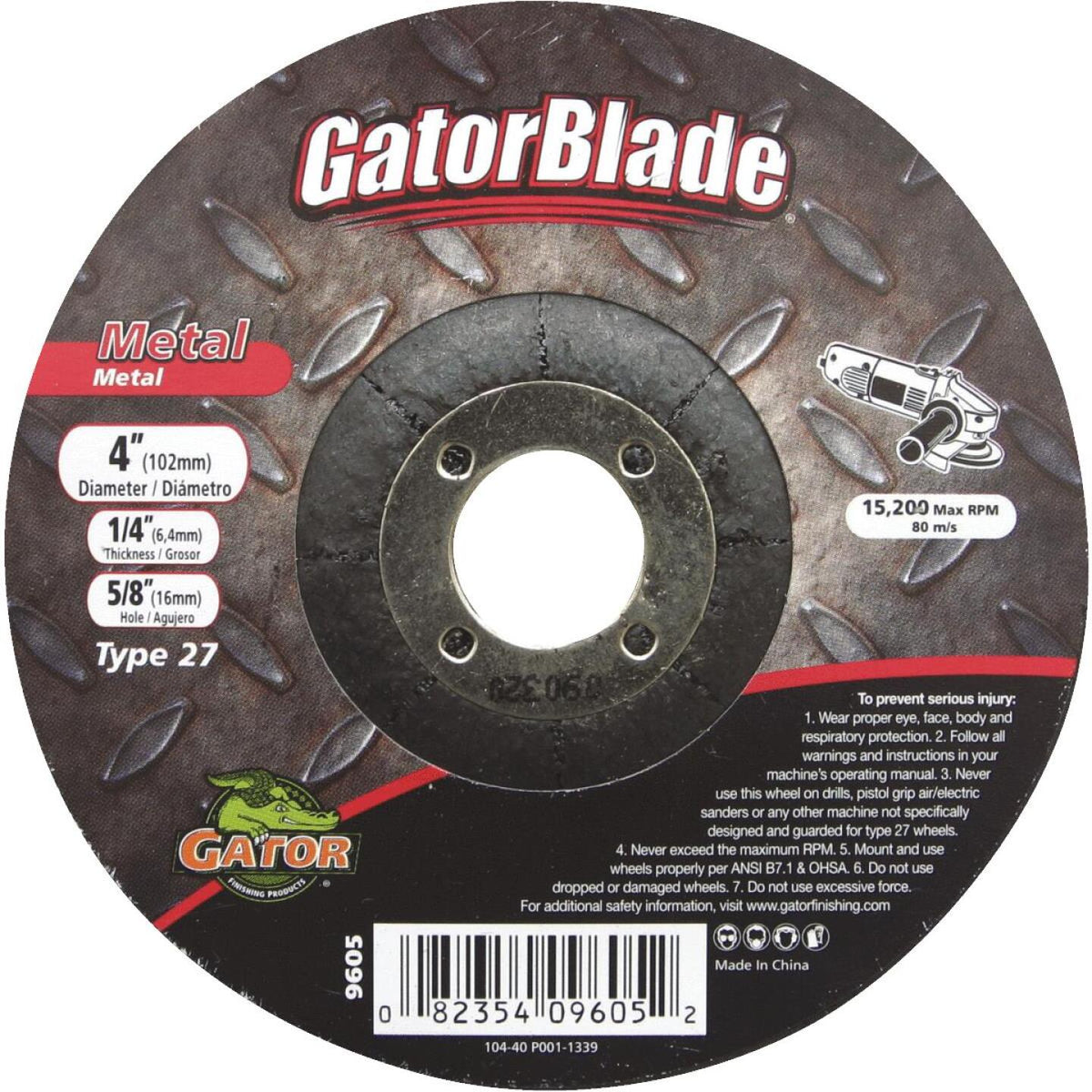 Gator Blade Type 27 4 In. x 1/4 In. x 5/8 In. Metal Cut-Off Wheel ...