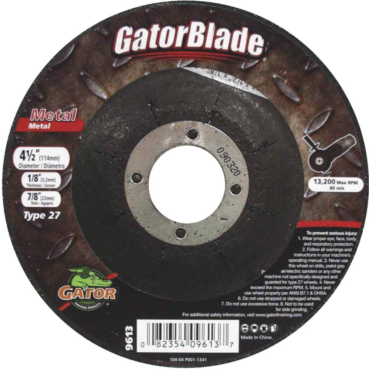 Gator Blade Type 27 4-1/2 In. x 1/8 In. x 7/8 In. Metal Cut-Off Wheel ...