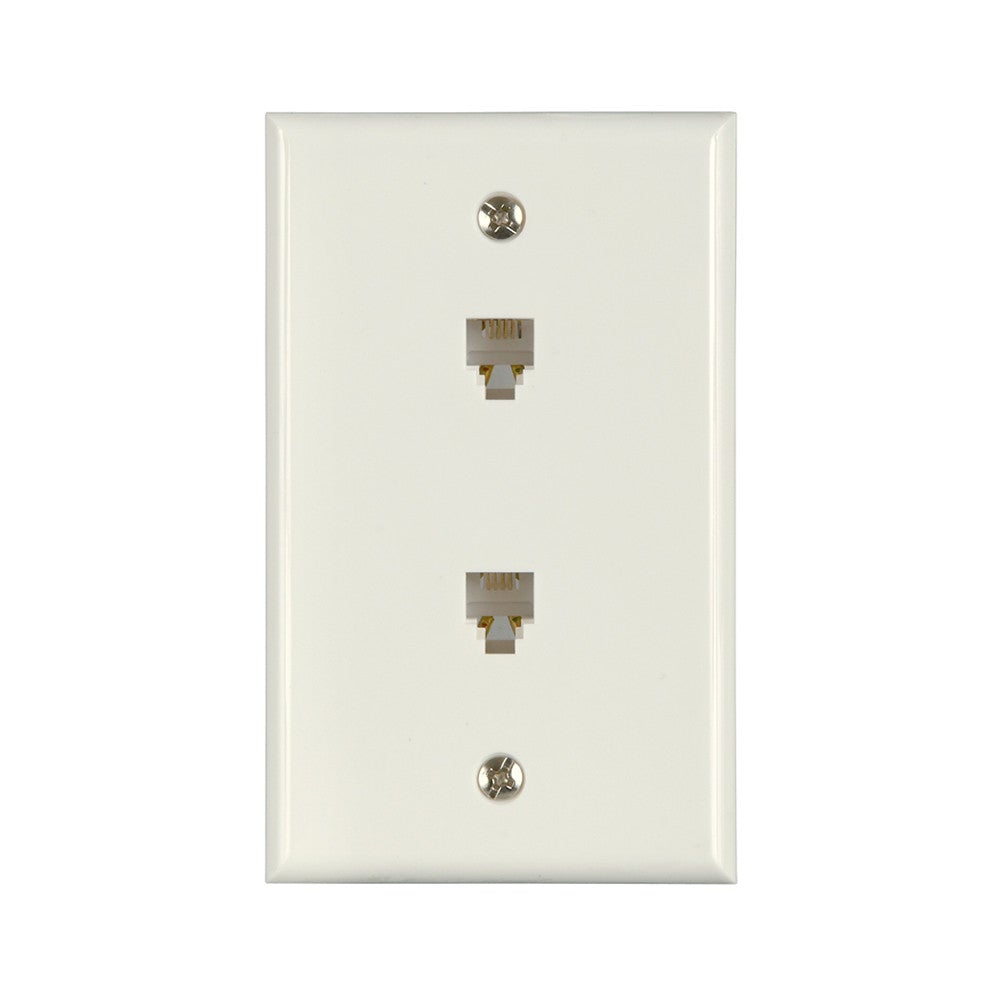 Zenith Flush Mount Dual Telephone Wallplate TW1002DW - Serving Alabama ...