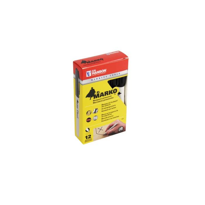 CH Hanson El Marko® Permanent Marker- Black (12 pack) - Serving Alabama ...