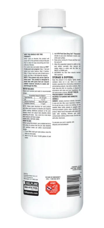 HTH™ Pool Care Drop Out™ Flocculant: Flocculant for Pools - Serving ...